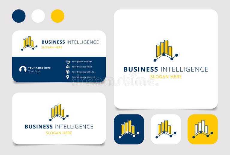 Business Intelligence Logo Concept Featuring Growing Bar Graph ...