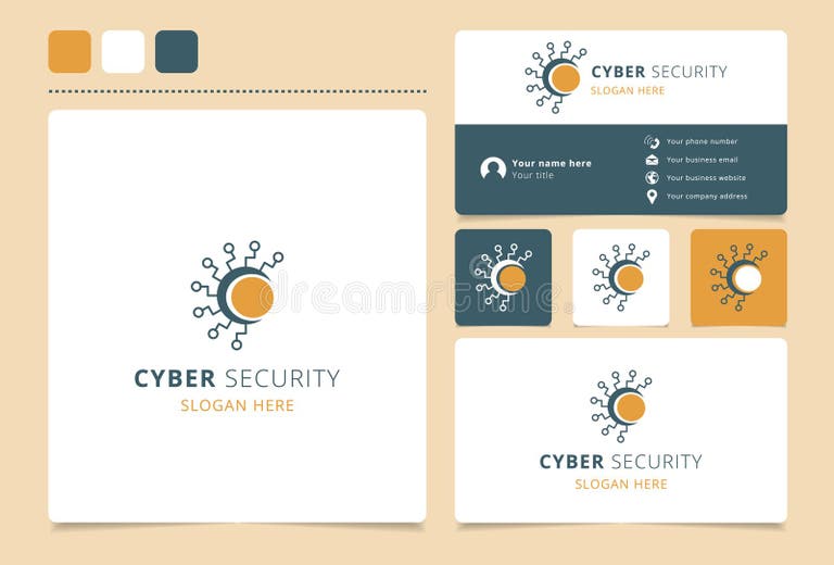 Cyber Security Logo Concept Featuring Interconnected Nodes Protecting a ...
