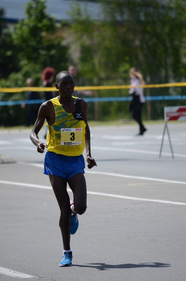 Undefined Man Runs on April 27, 2014 in 27th Belgrade Marathon ...