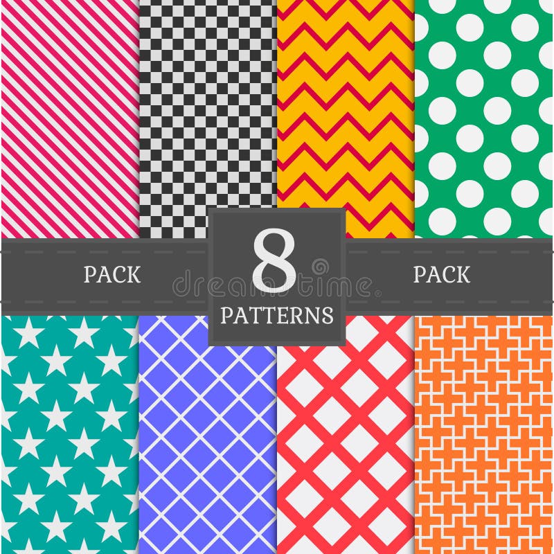 Pack Patterns stock vector. Illustration of vector, textile - 244577169