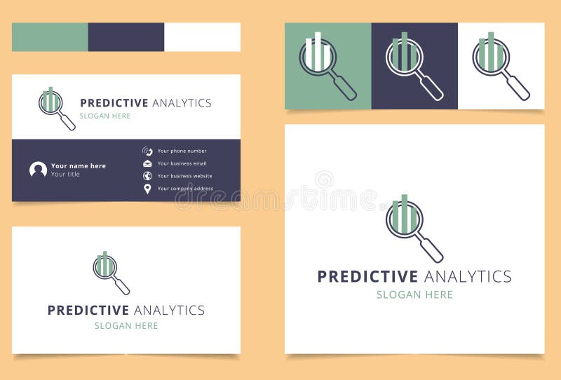Predictive Analytics Logo Featuring Magnifying Glass Analyzing Growth ...
