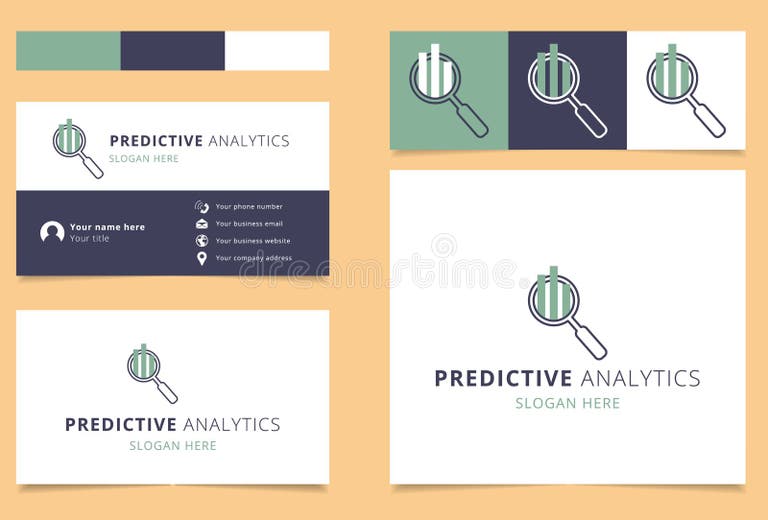 Predictive Analytics Logo Featuring Magnifying Glass Analyzing Growth ...