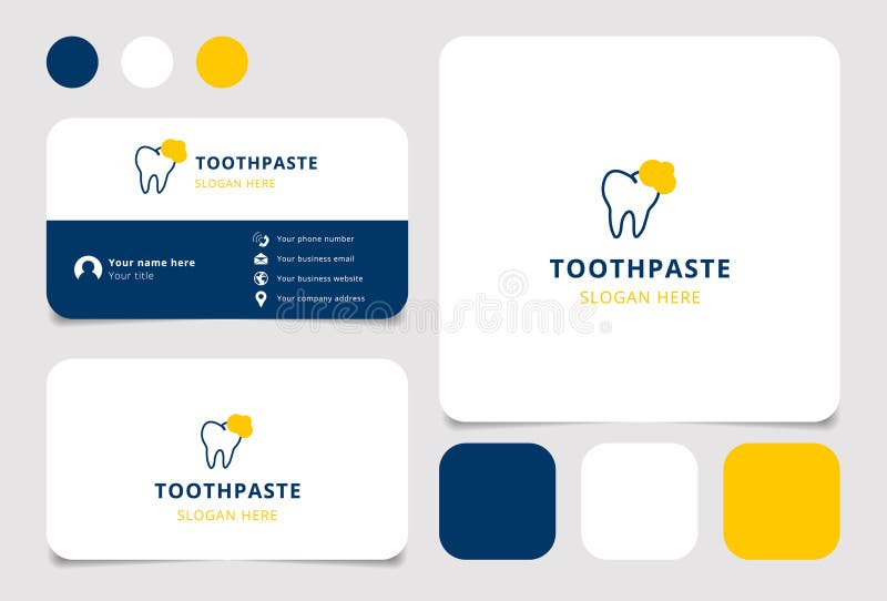 Toothpaste Logo Concept Featuring a Tooth and Toothpaste for Dental ...
