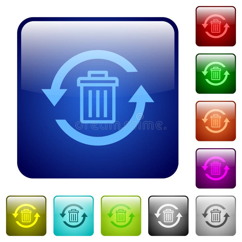 Undelete Color Square Buttons Stock Vector - Illustration of green ...
