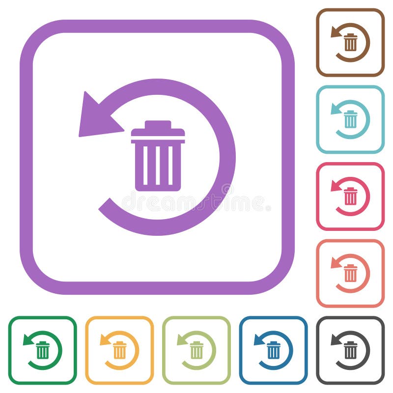 Undelete simple icons stock vector. Illustration of plain - 231521573