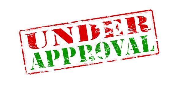 Under approval stock illustration. Illustration of text - 104340069