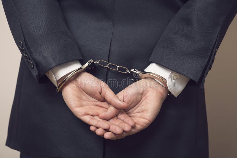 Man Under Arrest in Handcuffs_2 Stock Image - Image of hallway, custody ...
