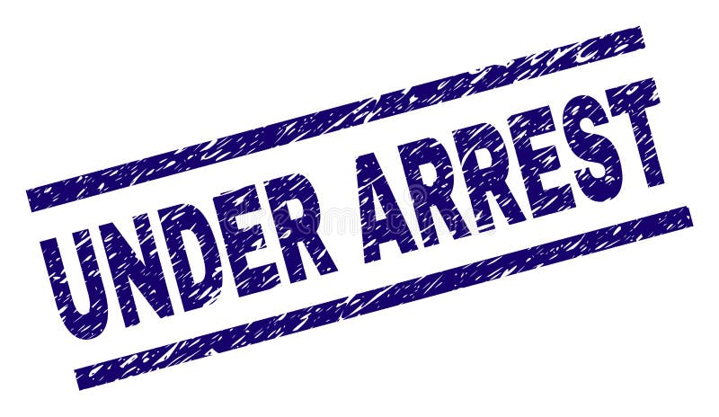 Grunge UNDER ARREST Framed Rounded Rectangle Stamp Stock Vector ...