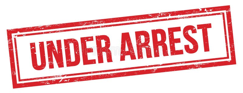 UNDER ARREST Text on Red Grungy Vintage Stamp Stock Illustration ...