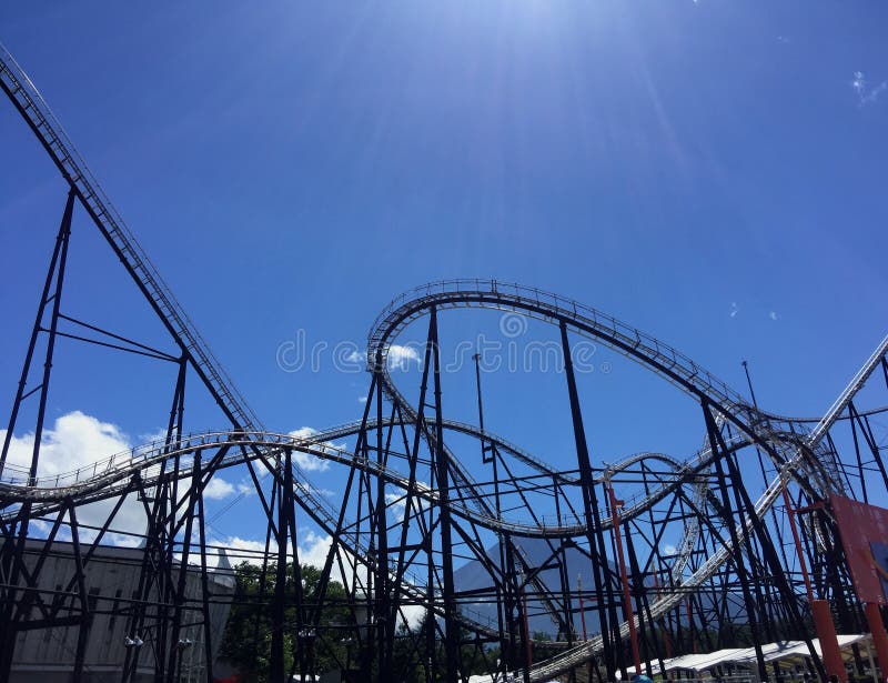 Thrilling Roller Coaster Track Stock Photo - Image of fine, long: 174309428