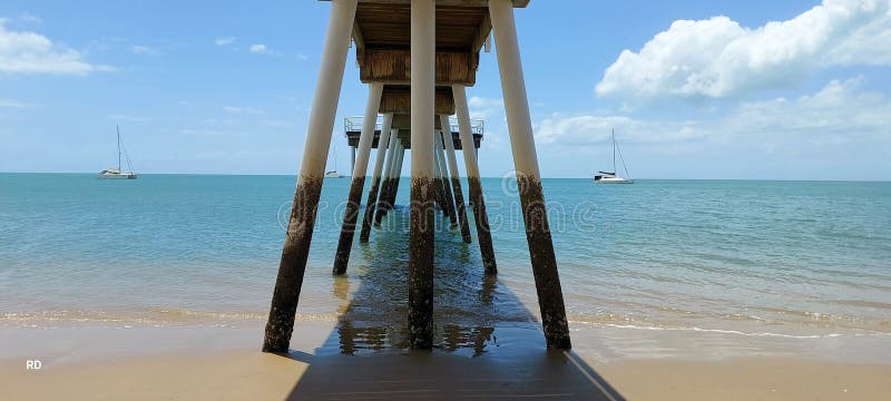 Under the board walk stock image. Image of beach, boardwalk - 272065617