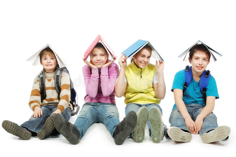 Under books stock photo. Image of modern, classmate, portrait - 12791920