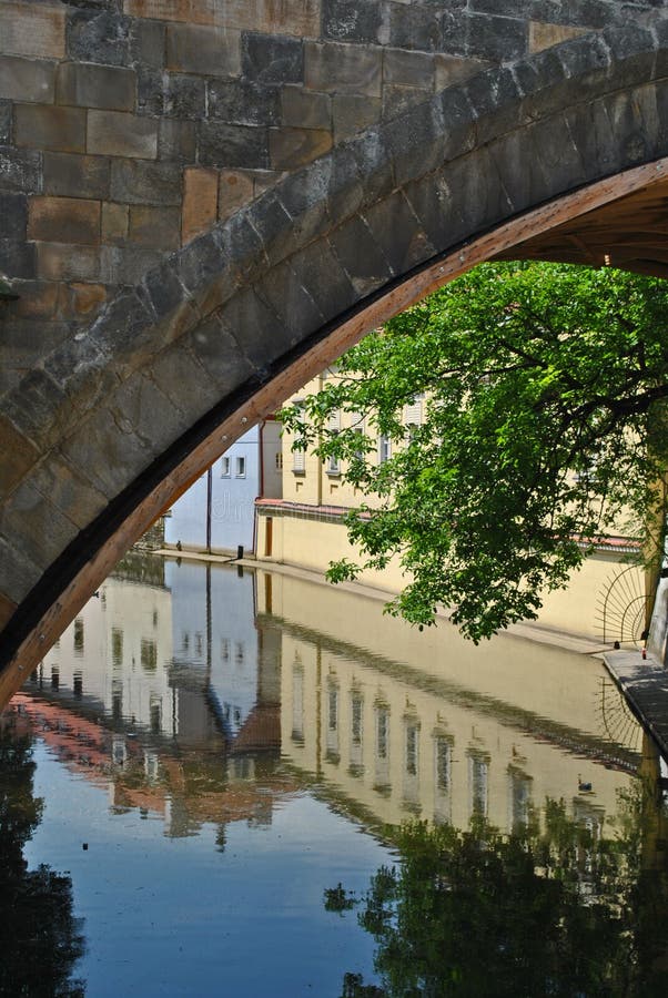 Under the bridge stock photo. Image of prague, republic - 16658826