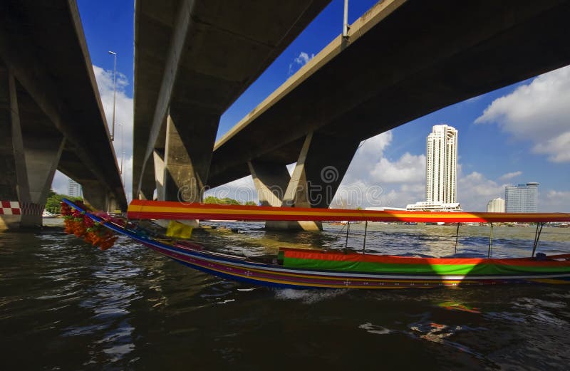 Under bridge stock image. Image of boat, kingdom, building - 6391925