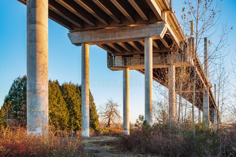 Under Bridge. Concrete Bridge Pillars Stock Photo - Image of ... Under Bridge. Concrete Bridge Pillars Stock Photo - Image of ...
