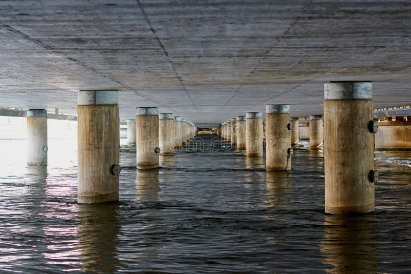 Under the bridge. stock image. Image of modern, architecture - 121826517