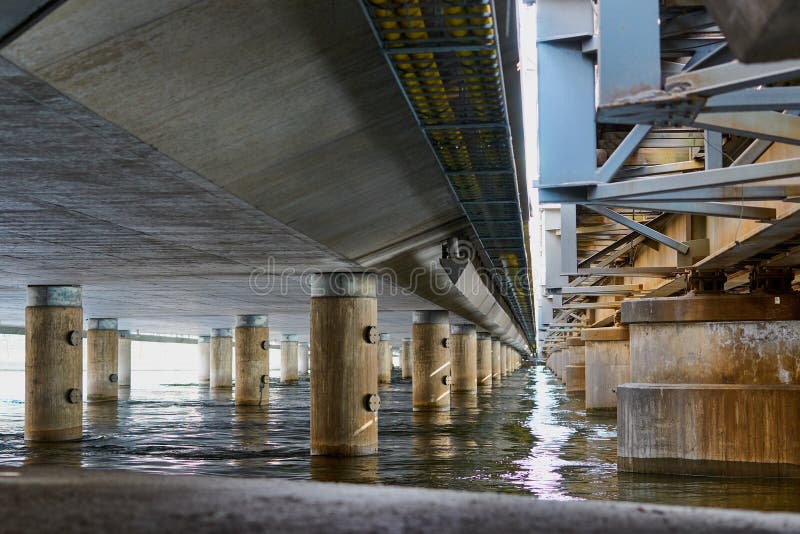 Under the bridge. stock image. Image of rust, industrial - 121826591