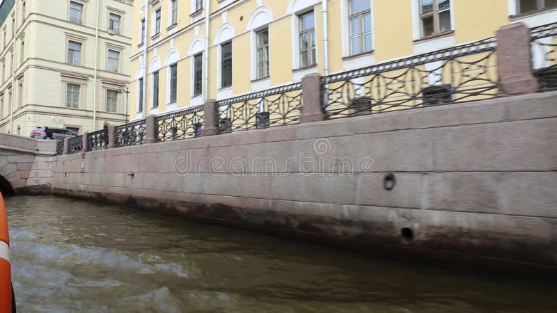 Under Bridge Passes Ship Channel - Arch Bridge Structure Stock Video ...