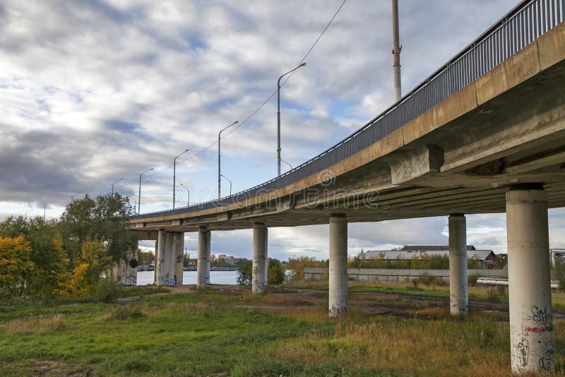 Under Bridge Perspective from Ship in Sunset Stock Photo - Image of ...