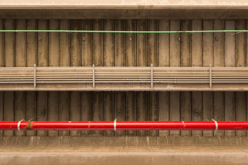 Under the bridge and pipes stock image. Image of architecture - 108325293