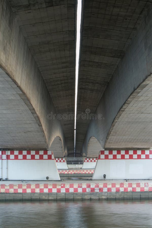 Under the bridge stock photo. Image of reflection, city - 56689162