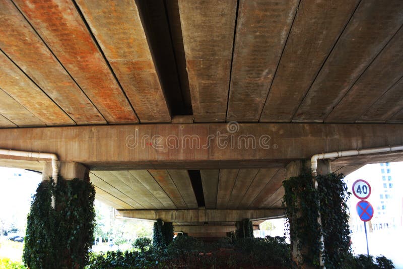 Under the bridge stock image. Image of concrete, contemporary - 69016333