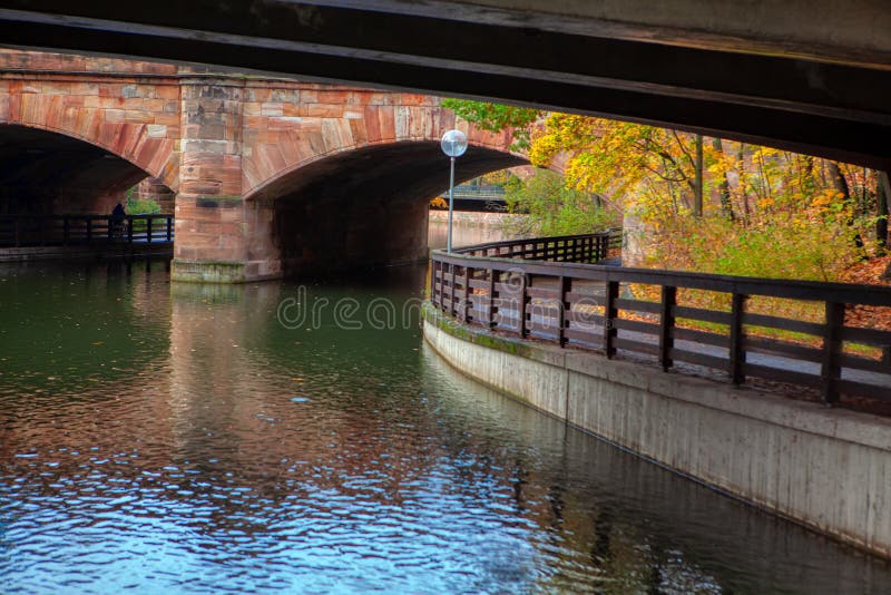 Under the bridge stock photo. Image of pedestrian, reflection - 170723400