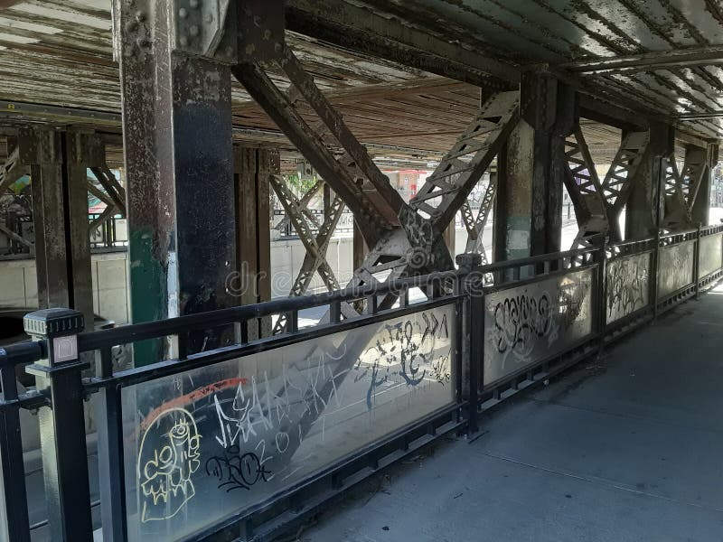Under a Bridge with Unique Iron Work Stock Image - Image of bridge ...