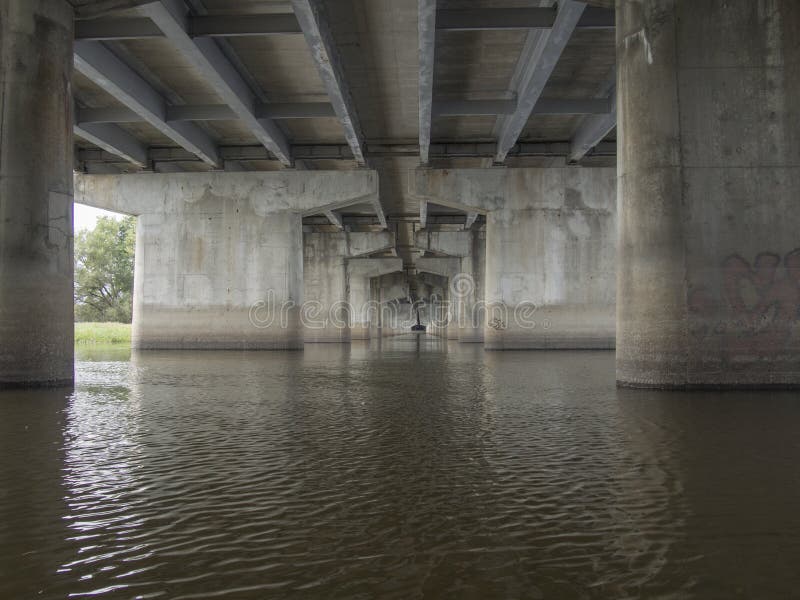 Under the bridge on water stock photo. Image of modern - 46346122