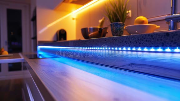 Under Cabinet Lighting, Using Led Strip Lights Under Kitchen Cabinets ...