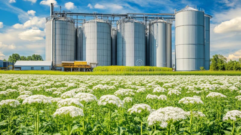 Under a Clear Sky, a Panoramic View Captures a Modern Biomass Power ...