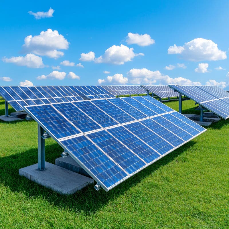 Under a Clear Sky, a Series of Solar Panels Harnesses Sunlight ...