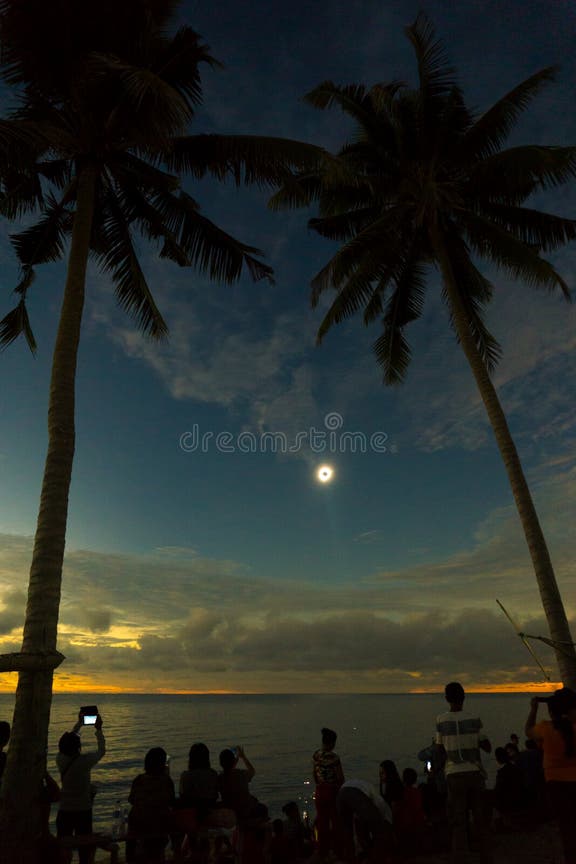 See a Ring Solar Eclipse on the Beach Stock Photo - Image of indonesia ...