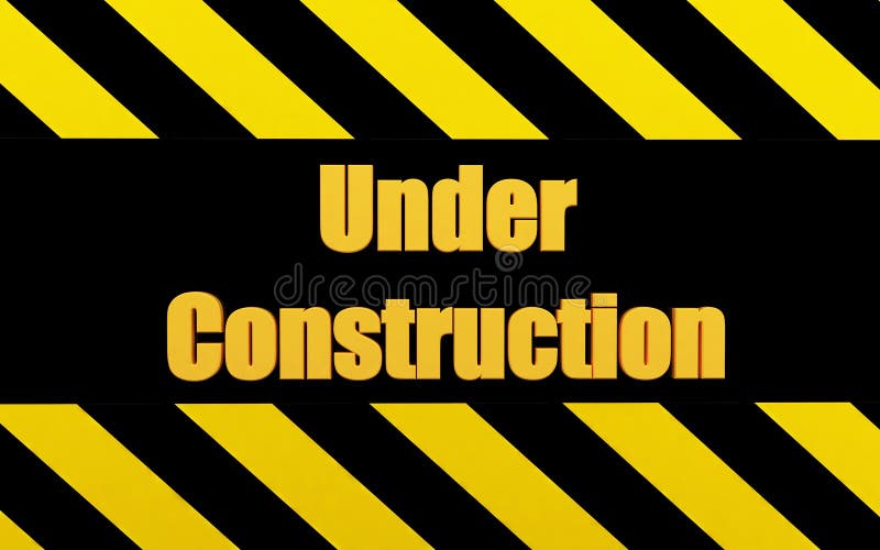 Under Construction 3D Render Stock Illustration - Illustration of ...