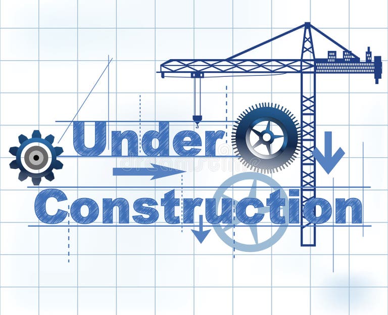 Blueprint Construction Drawing Technical Under Stock Illustrations ...