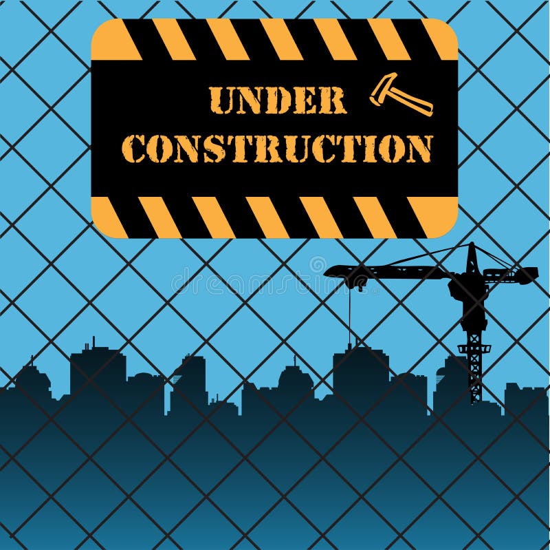 Under construction stamp stock vector. Illustration of constructing ...