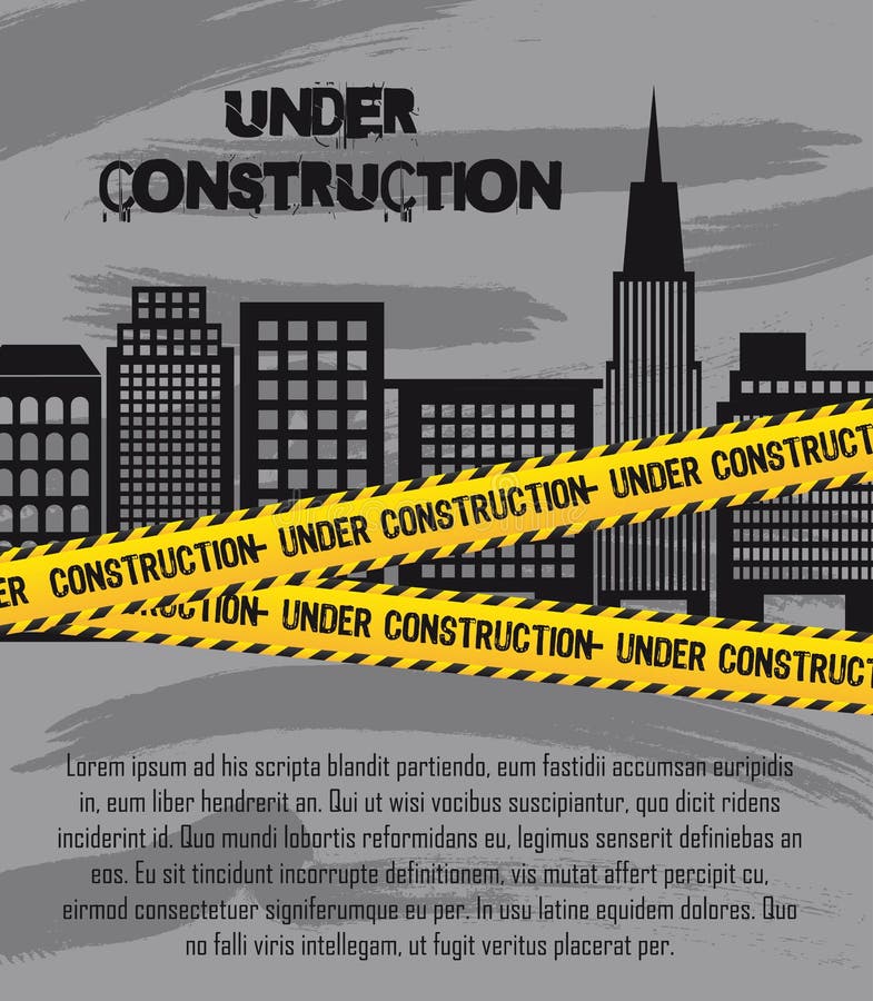 Under Construction Poster Design Stock Illustrations – 1,367 Under ...