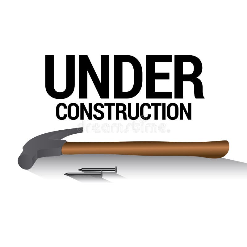 Under Construction Advertisement Stock Vector - Illustration of banner, isolated: 107895953