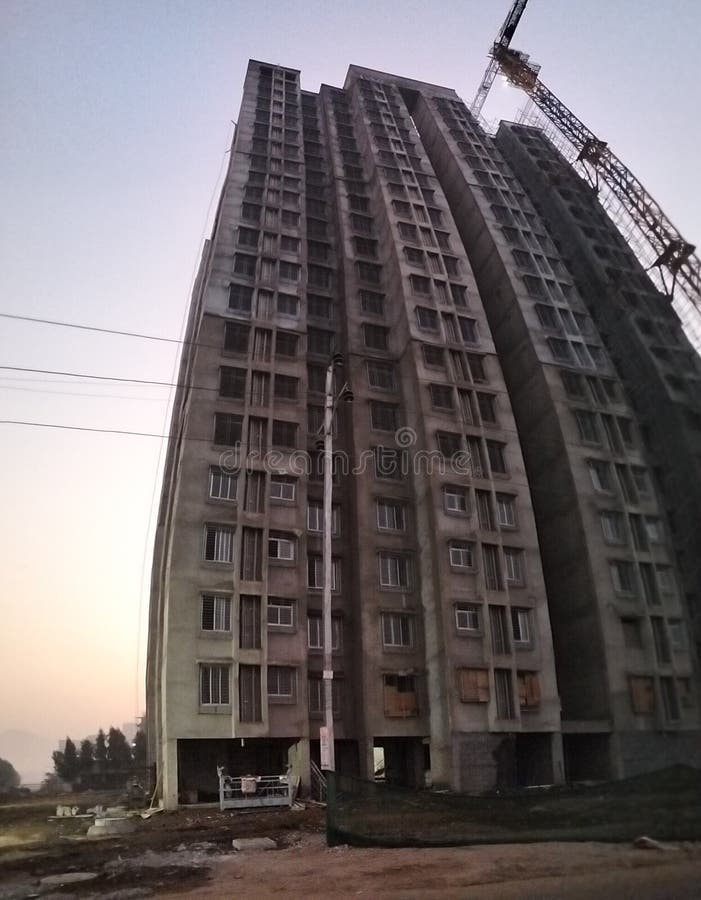 Under Construction Apartment Tower in Town Mumbai Maharashtra India ...
