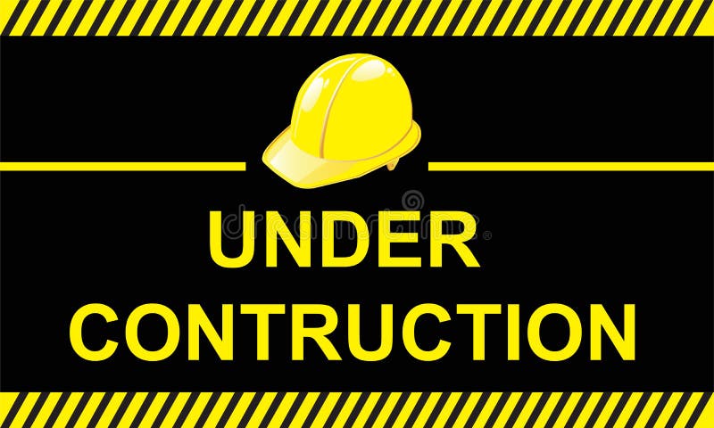 Under construction sign stock vector. Illustration of finished - 9939879