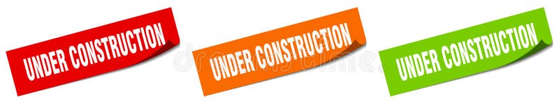 Under Construction Banner. Under Construction Speech Bubble Label Set ...