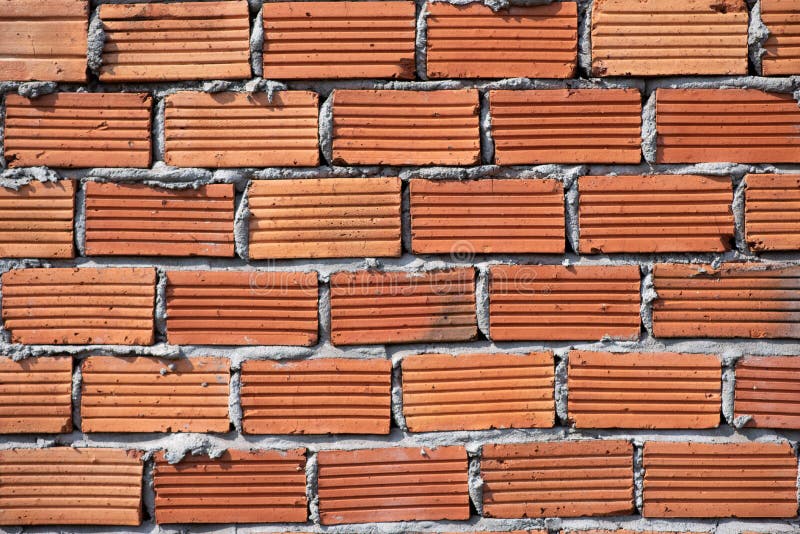 Under Construction Brick Wall Background or Textures. Stock Image ...