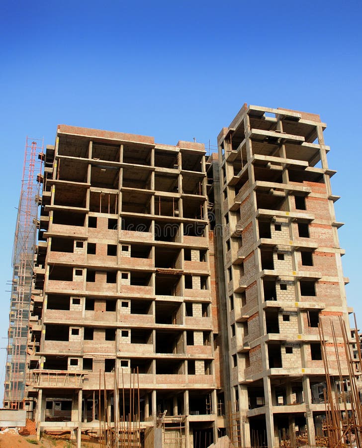 Under Construction Building Stock Photo - Image of land, engineering ...