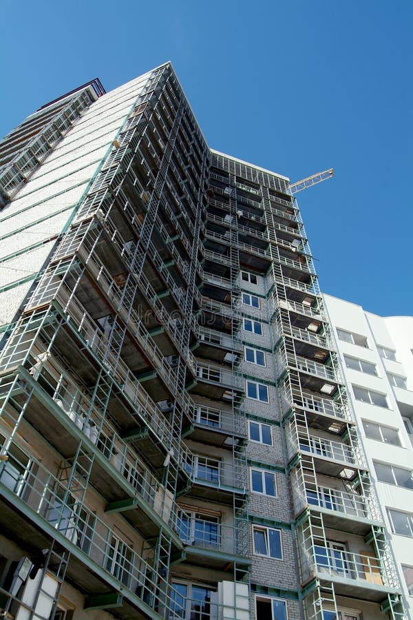 Under Construction Building Stock Image - Image of exterior, business ...