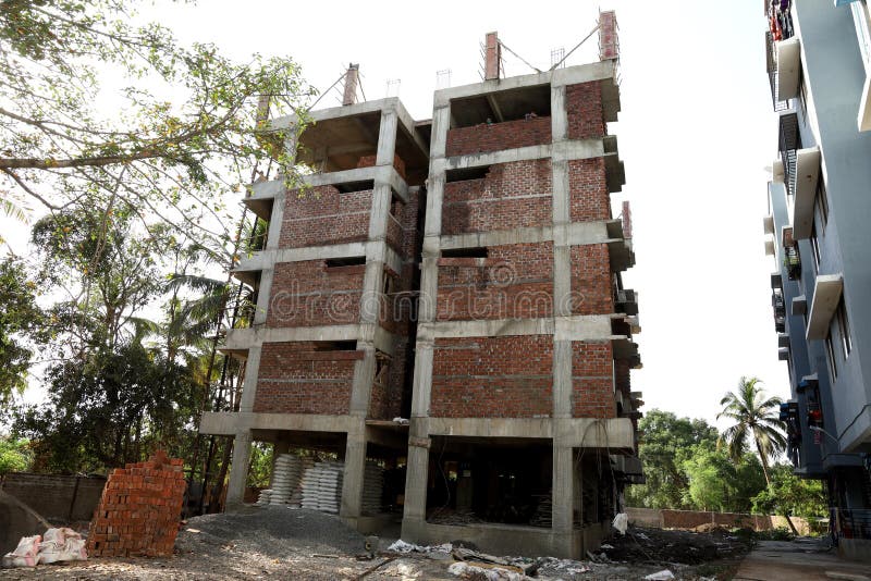 A Under Construction Building and Apartment with 4 Floors and 1 Ground ...