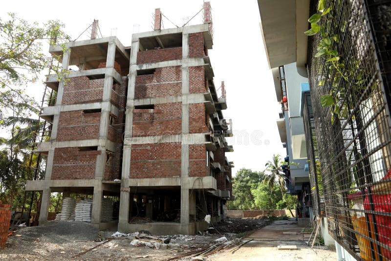 A Under Construction Building and Apartment with 4 Floors and 1 Ground ...
