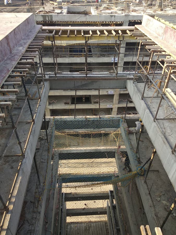 Under Construction Building Area High Rise Building Stock Image - Image ...