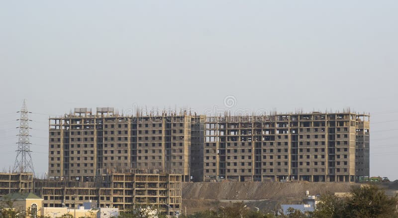 Under Construction Building Complex India Stock Photo - Image of india ...