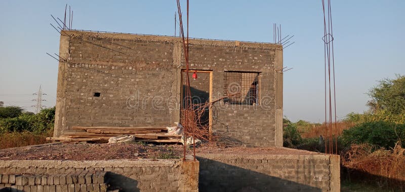 Under Construction Building at Gadchandur at Ward No6 Stock Photo ...