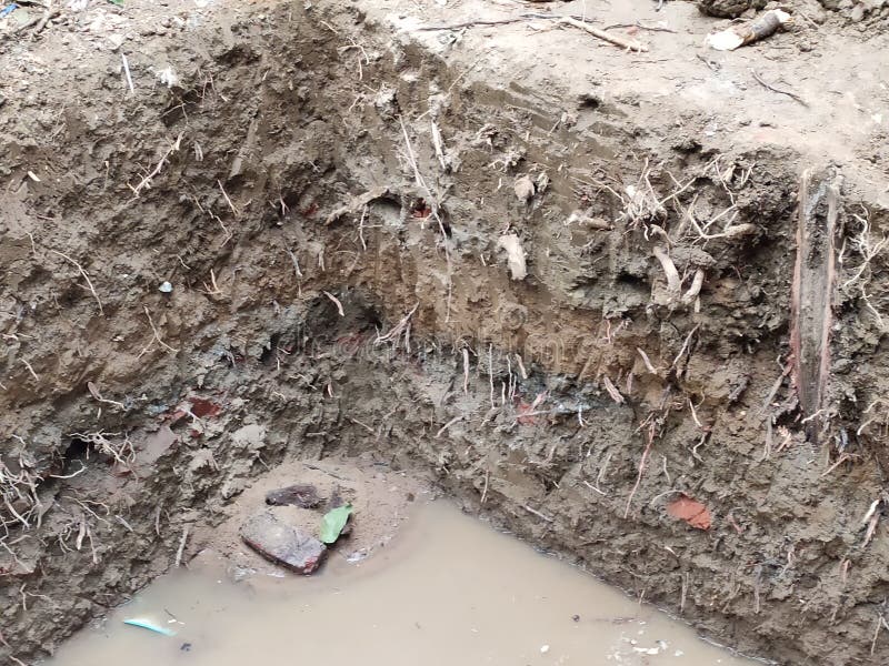 Under Construction Repairing Work in Half Way Bare Ground Condition ...